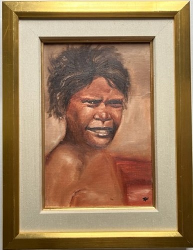 JAMES WIGLEY ATTRIBUTED FRAMED OIL "ABORIGINAL GIRL" C 1970 SIGNED | eBay