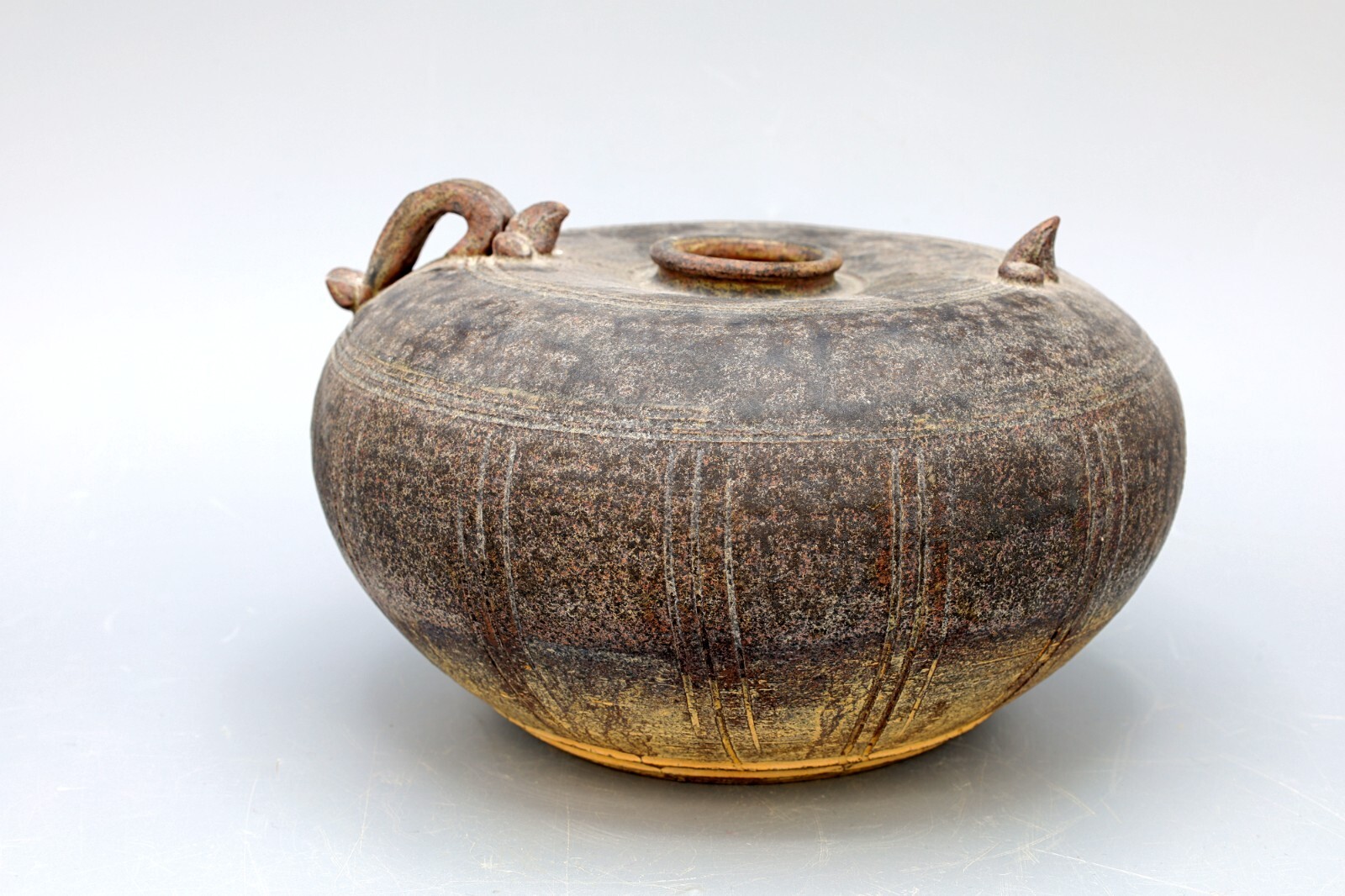 Antique 14th Century Khmer Ceramic Lime Pot, Late Angkor Yashodharapura ...