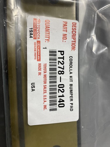 PT278-02140 OEM Corolla 14-19 Plastic Rear Bumper Protector PT278-02140 ...