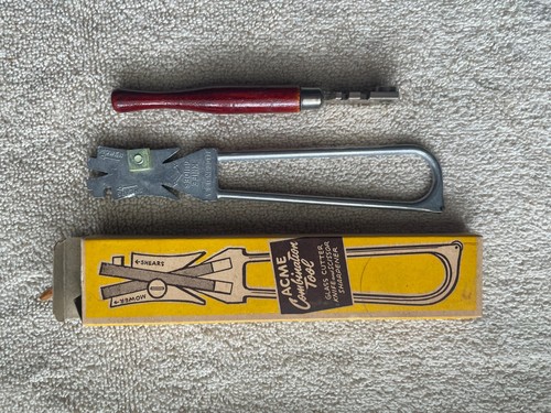 Lot of two (2) VINTAGE ACME Combination cutter with box & TEMCO GLASS ...