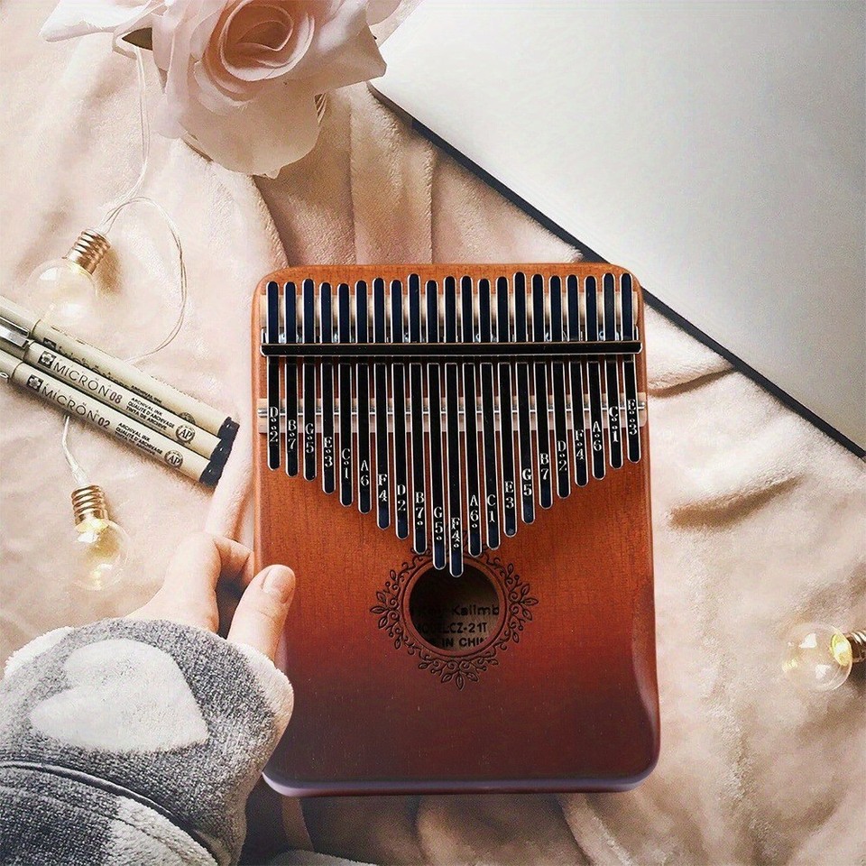 Kalimba Thumb Piano 21 Keys, Portable Mbira Finger Piano Gifts for Kids ...