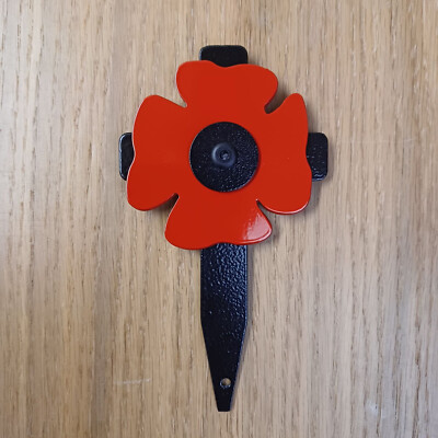 Steel Poppy Garden Stake | eBay UK