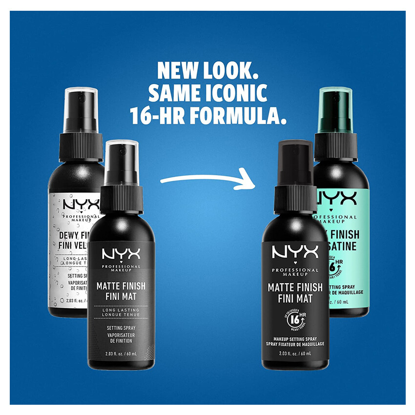 2 NYX Makeup Setting Spray - Matte + Dewy Finish Set "MSS01 & MSS02 ...