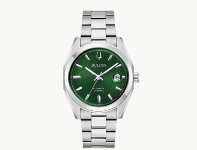 Bulova Surveyor Automatic Green Dial Mens Watch 96B429 | eBay