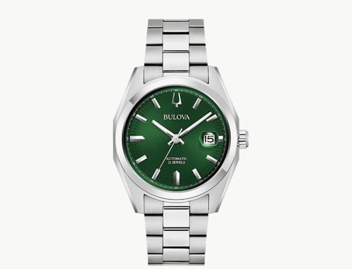 Bulova Surveyor Automatic Green Dial Mens Watch 96B429 | eBay