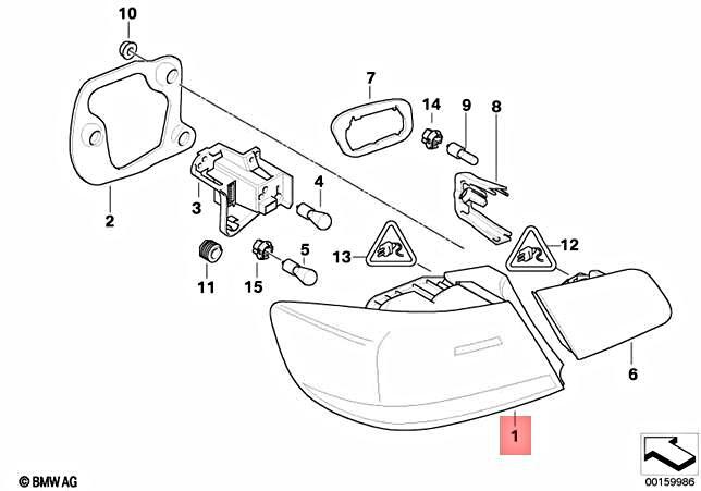 Genuine BMW E93 Cabrio Rear Light In The Side Panel Right OEM ...