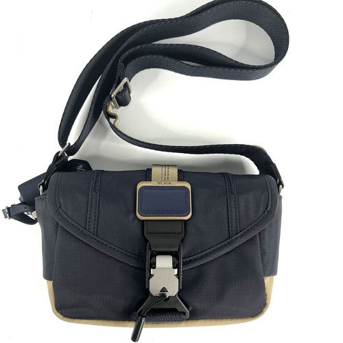TUMI Alpha Bravo Compass Flap Crossbody Bag Midnight Navy Khaki | eBay