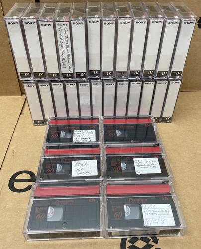 LOT OF 30 SONY DVM60 MINI DV CAMCORDER VIDEO CASSETTE TAPES (USED ONCE ...