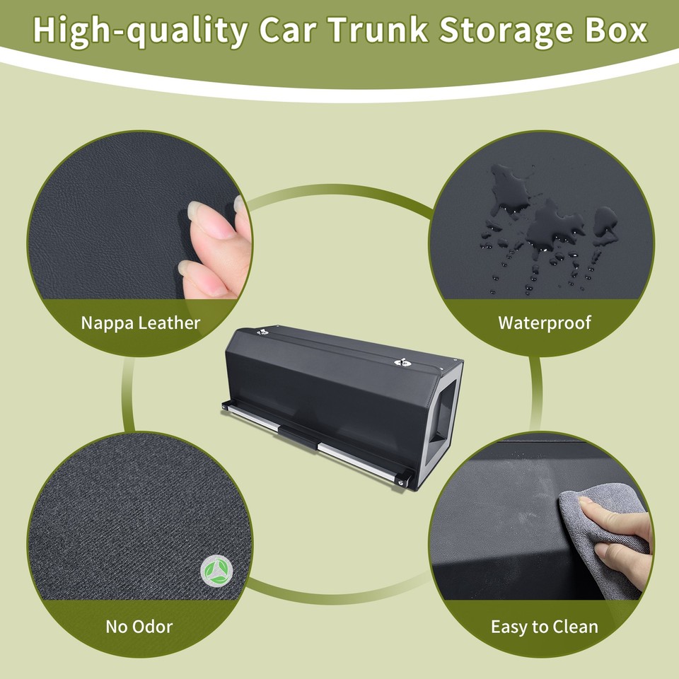 Universal Car Trunk Organizer Durable Leather SUV Cargo Storage Box ...