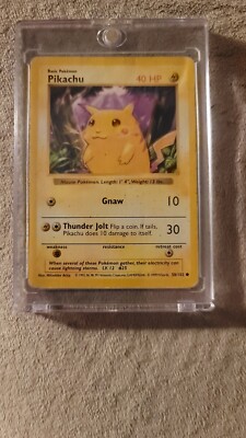 Pikachu (Red Cheeks) 058/102 Base Set (Shadowless) Regular | eBay