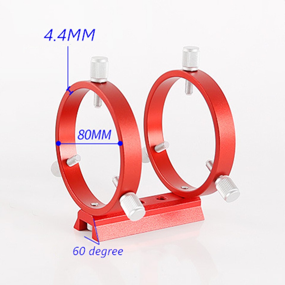 Red Guiding Scope Ring Kit for Telescope Tube Diameter 42/50/60/68/80 ...