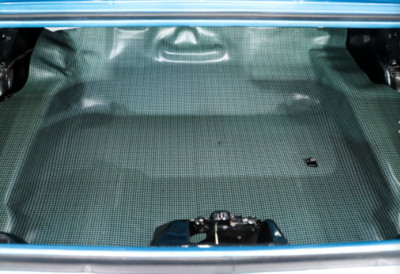 67 68 69 CHEVROLET CAMARO PONTIAC FIREBIRD VINYL TRUNK MAT AQUA/BLK ...