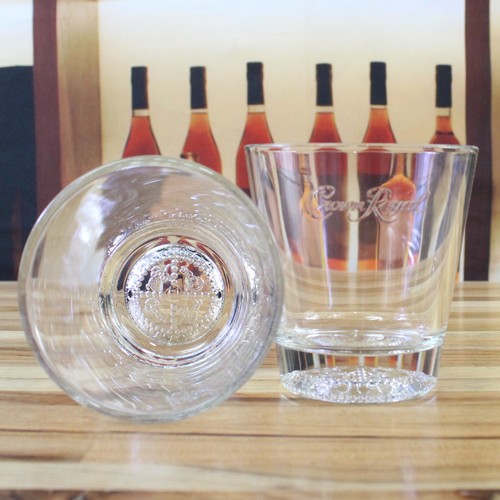 2 Crown Royal Whisky Tapered LowBall, Rocks Glasses Embossed Logo ...