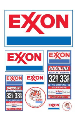 1:87 HO scale model Exxon gasoline station gas signs | eBay
