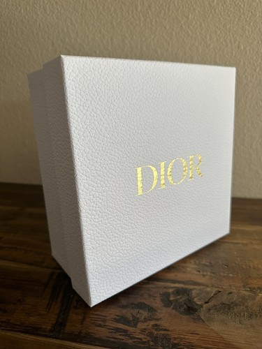 DIOR 8x8x4 White/Gold Gift Box W/ribbon | eBay