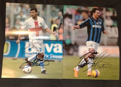 AUTOGRAPH ZLATAN IBRAHIMOVIC AND WALTER SAMUEL FC INTER MILAN HAND ...