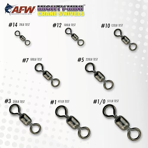 American Fishing Wire Mighty Mini Crane Swivels (100-Percent Stainless ...