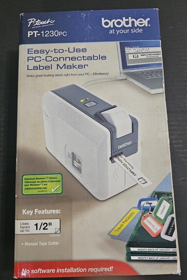 Brother P-Touch, PT-1230PC PC-Connectable Desktop Label Maker Thermal ...
