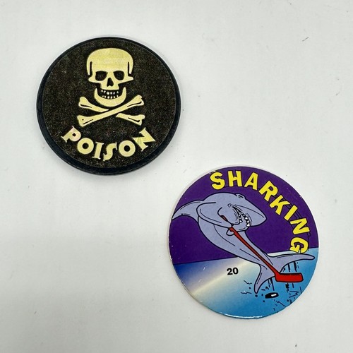 Metal Pog Poison Skull Slammer Vintage 90s & Shark Pog | eBay