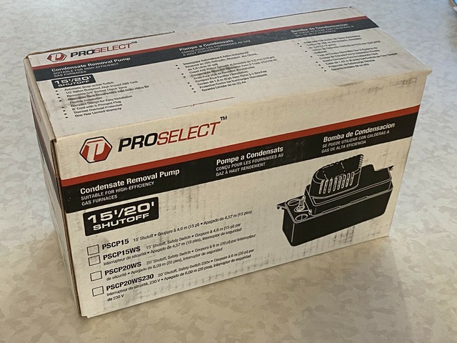 ProSelect PSCP20WS230 Condensate Removal Pump 230v for sale online | eBay