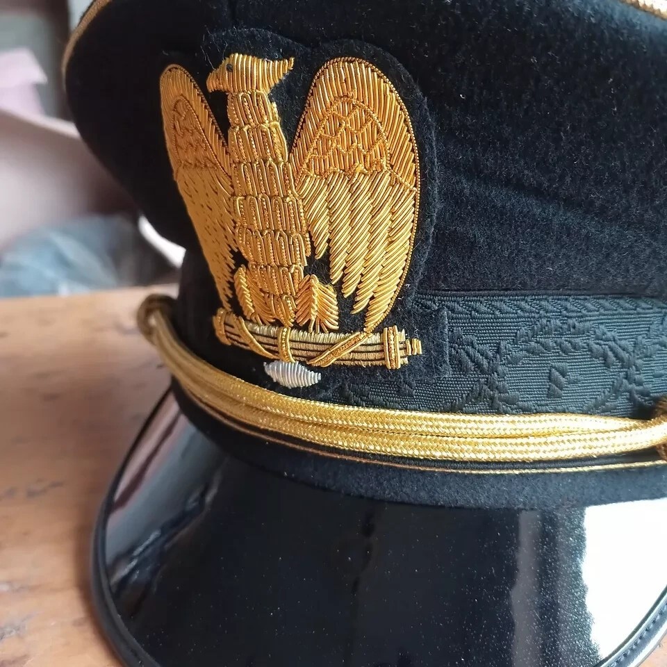 WW2 Italian Fascist Military Visor Cap M1895 Uniform Peak Officer ...