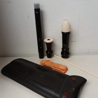 Recorder - Musical Instrument - in leather case. (H19) | eBay UK