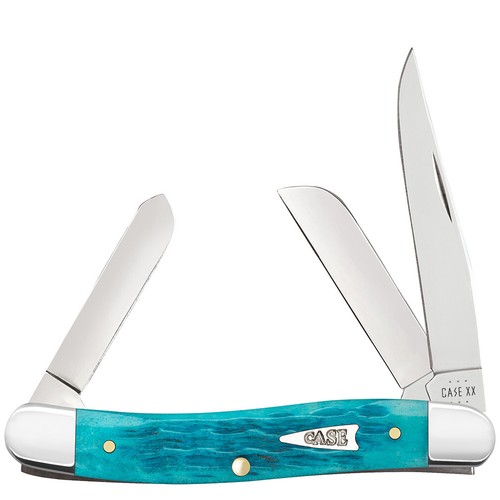 CASE XX POCKET KNIFE MEDIUM STOCKMAN SKY BLUE BONE CRANDALL JIG ...