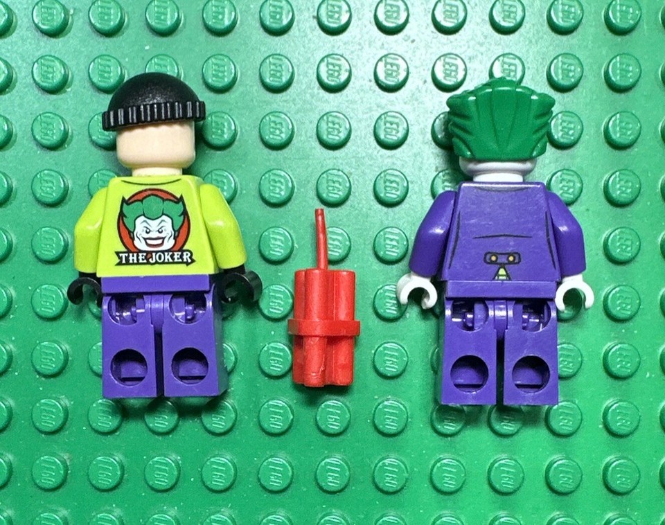 Lego Joker Minifigure Lot: The Joker And Goon Henchman With Dynamite ...