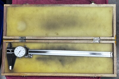 12" DIAL CALIPER W/ White Face And Wooden Case | eBay