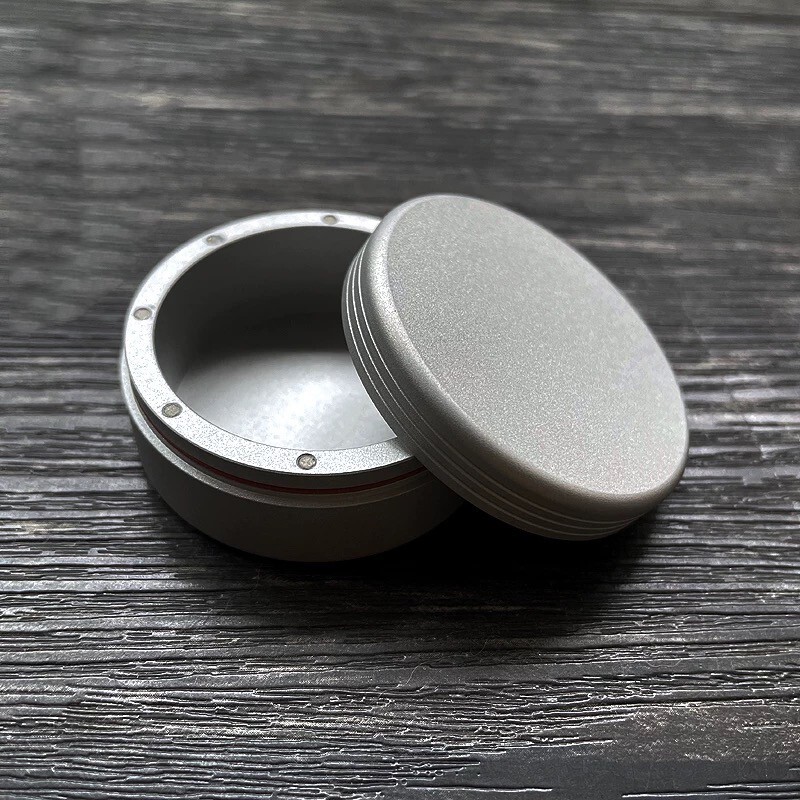 Round Mini EDC Travel Business Trip Pill Box Snuff Box Lens Case ...