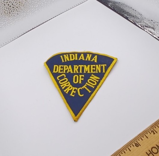 Vintage State of Indiana Department of Correction Triangle Police Patch ...