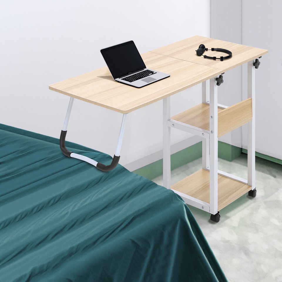 Folding OverBed Table Tray Adjustable Mobility Aid Chair PC Laptop Storage Shelf | eBay UK
