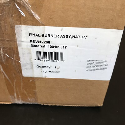 ProSelect Burner Assembly, Natural Gas. PSW12206. H8 | eBay