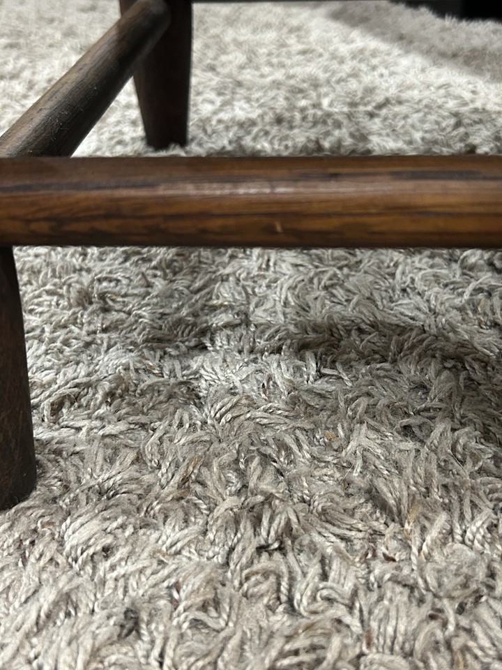 Vintage Wood and Handwoven Rustic Foot Stool | eBay