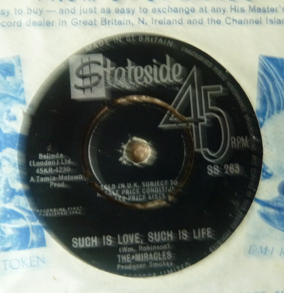 THE MIRACLES I GOTTA DANCE TO KEEP FROM CRYING STATESIDE LABEL SS 263 ...