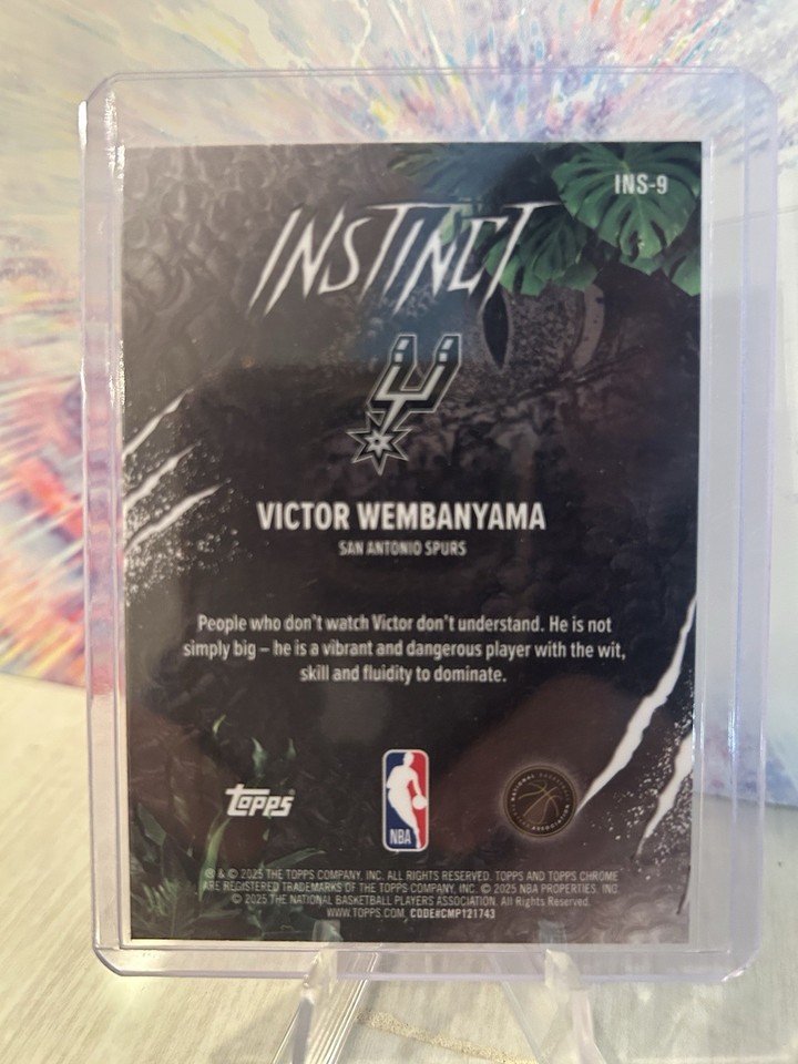 2025-26 Topps Chrome Basketball Victor Wembanyama Instinct Insert #INS ...