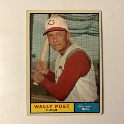 1961 Topps Baseball Wally Post Cincinnati Reds Card #378 | eBay