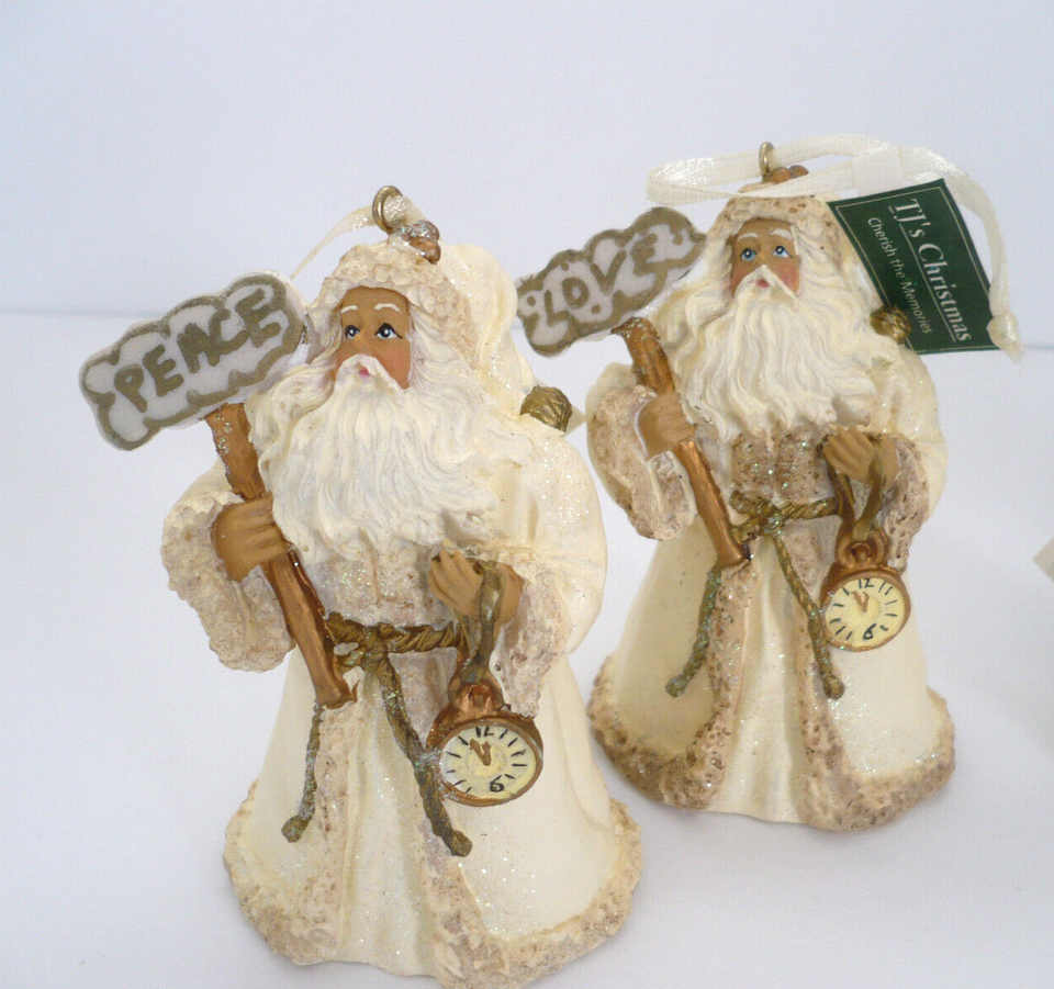 TJ's Christmas Santas w/Tags Total of 5 | eBay