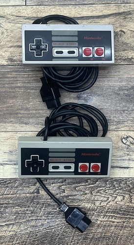 2x Original Nintendo NES Official Controller Remote Genuine OEM NES-004 ...