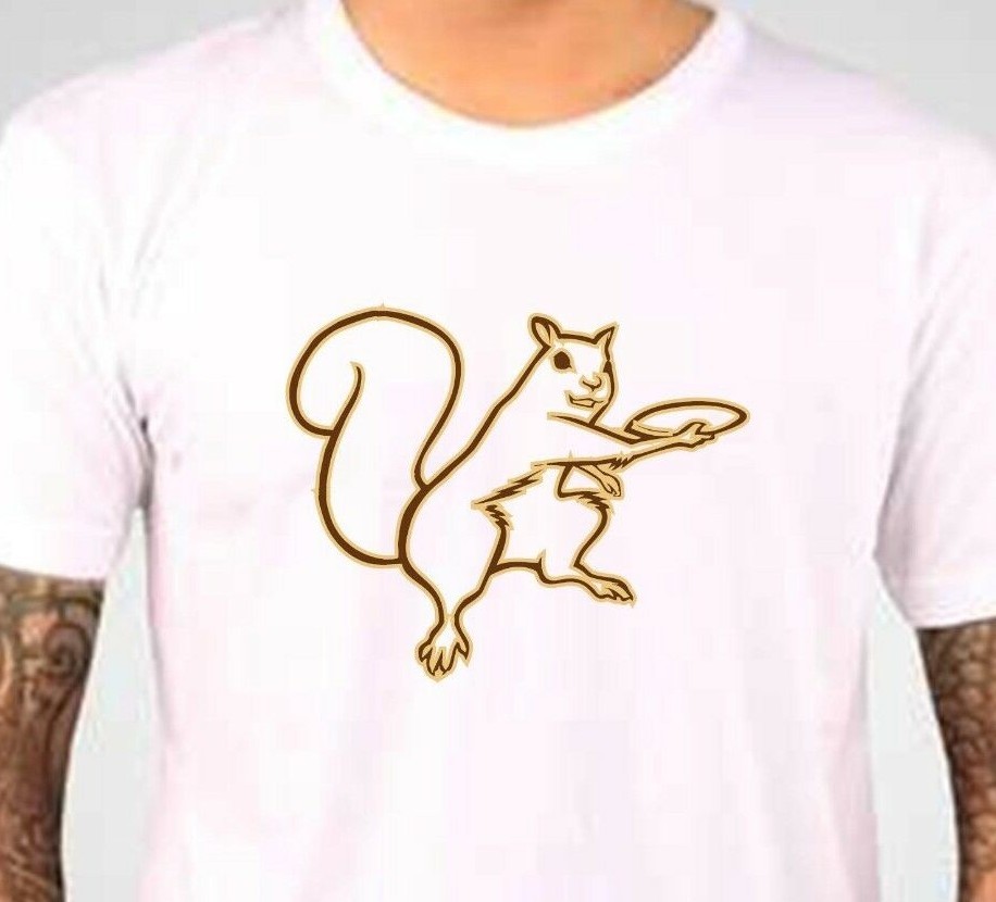Disc Golf Squirrel Shirt - Funny Cool Squirrel Throwing Disc Nut Driver ...