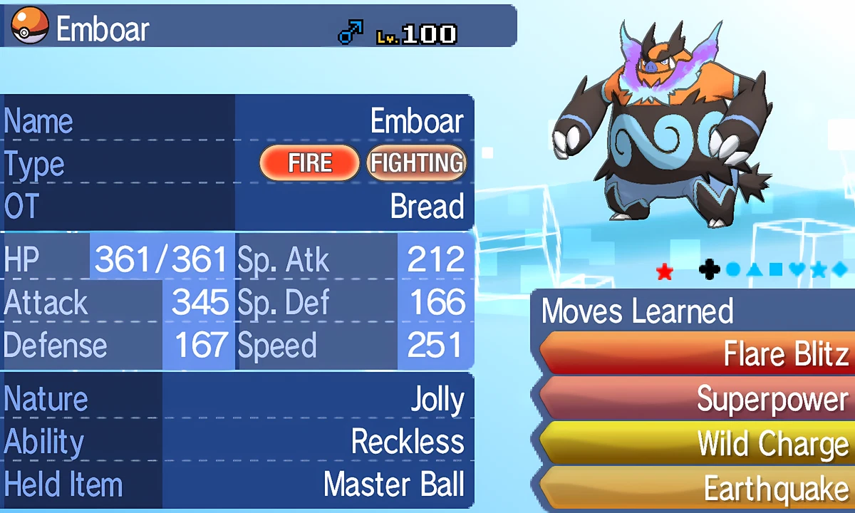 Shiny Emboar Pokemon X
