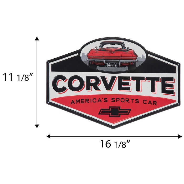 Corvette America's Sports Car Metal Sign Garage Mancave Barn "MY VETTE ...