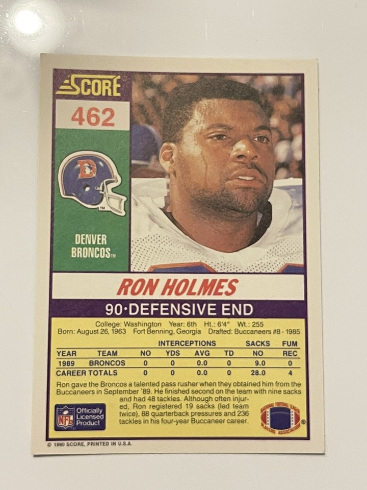 1990 Score - #462 Ron Holmes | eBay