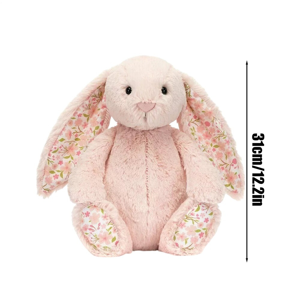 Jellycat Authentic Blossom Cream Medium Bunny Berry Plush NWT - White ...