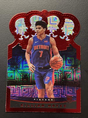 2020-21 PANINI CROWN ROYALE KILLIAN HAYES CRYSTAL RED TMALL ROOKIE CARD ...