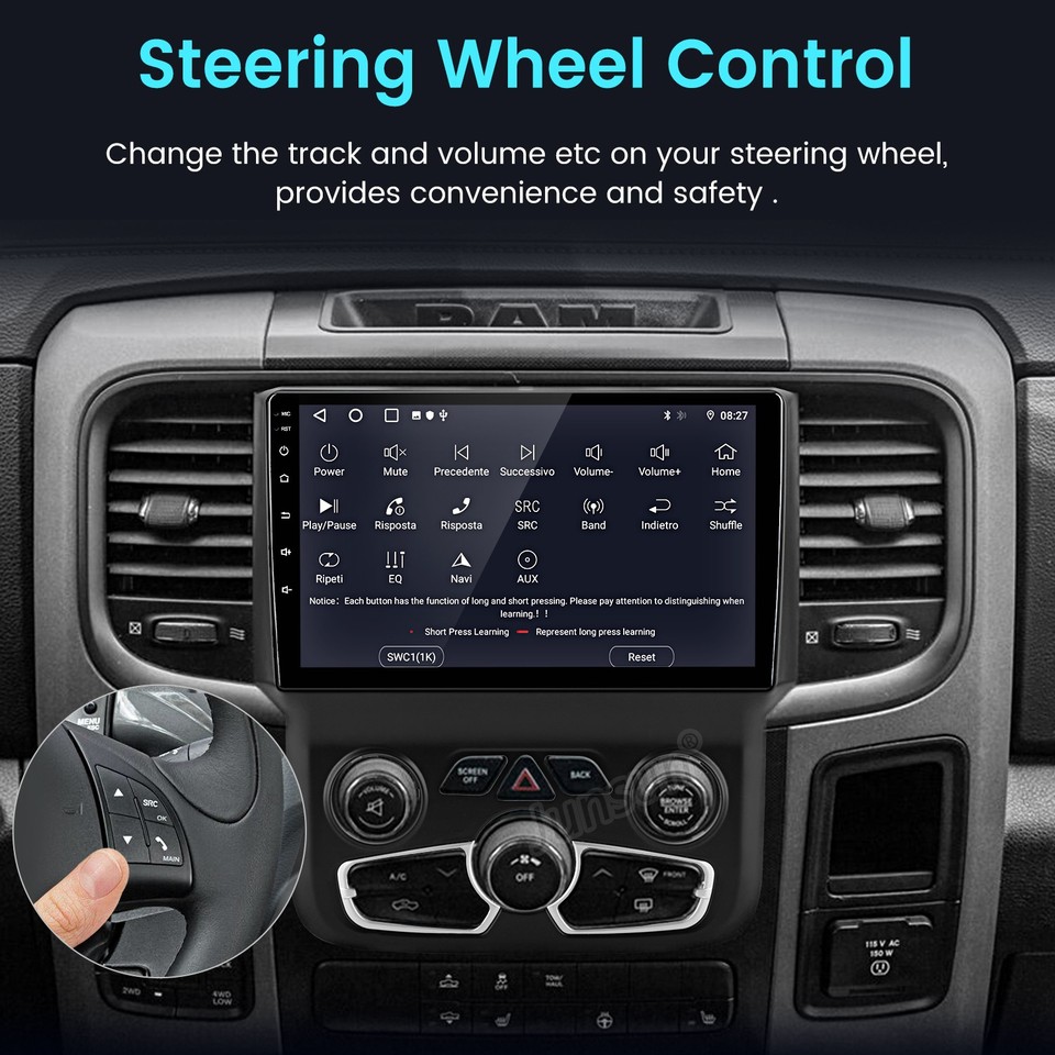 2+64GB Android14 Carplay For Dodge Ram 1500 2500 3500 2013-18 Car Radio ...