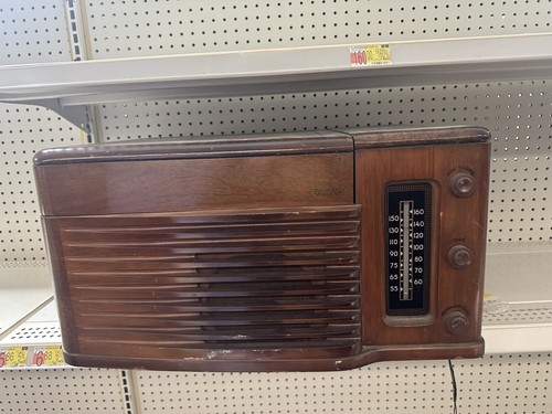 Antique Philco Tube Radio w/ Record Player Wooden Case Model 46-1203 ...