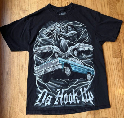 DGA David Gonzales Da Hook Up Lowrider Chicano Art T Shirt Black Large ...
