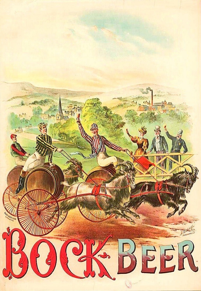 BOCK BEER *2X3 FRIDGE MAGNET* VINTAGE ADVERTISEMENTS GERMAN STRONG ...