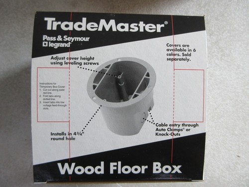 Legrand Pass & Seymour Slater Plastic 1-Gang Round Floor Box with Auto ...